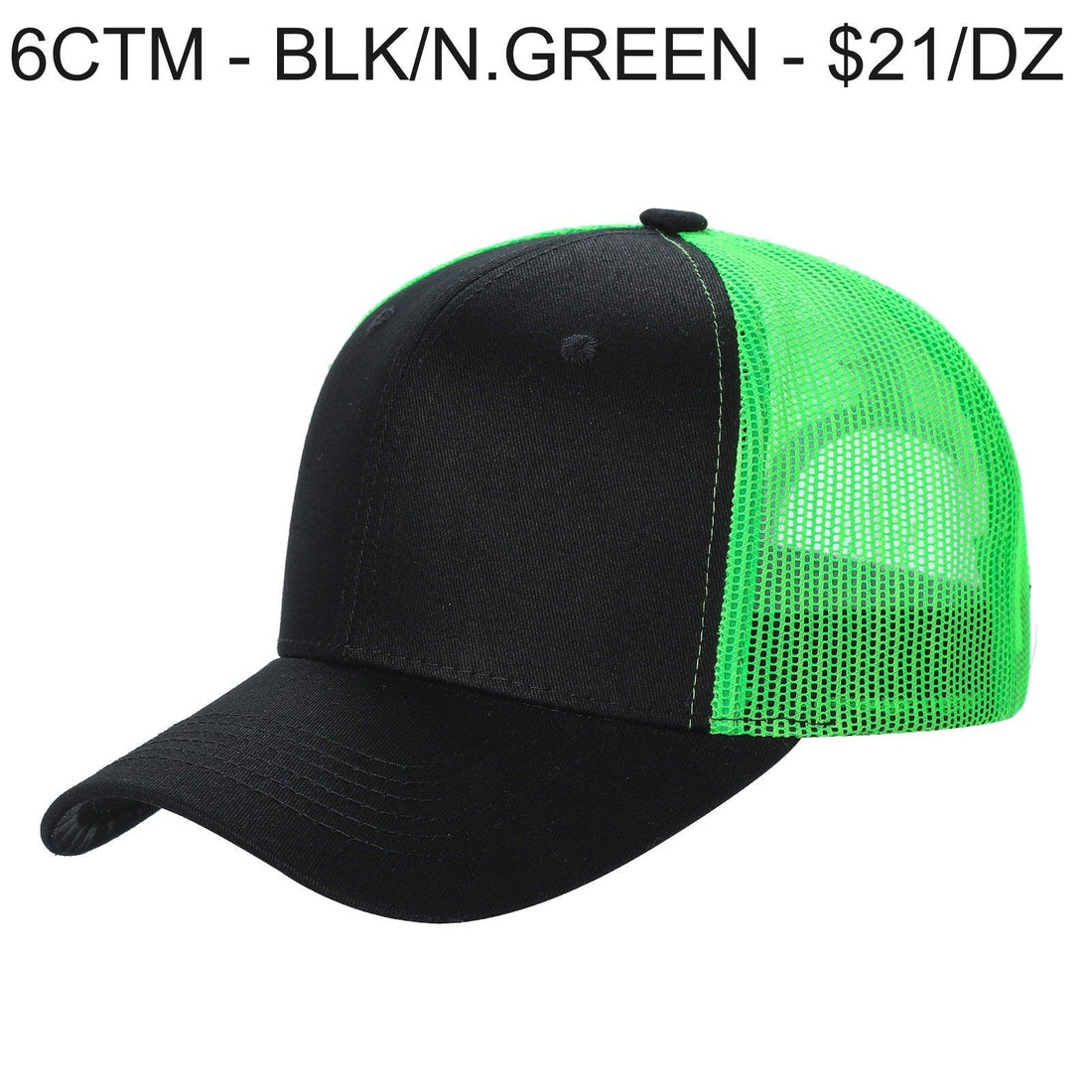6CTM - 6 Panel Curve Trucker Mesh Hat – Waycap INC