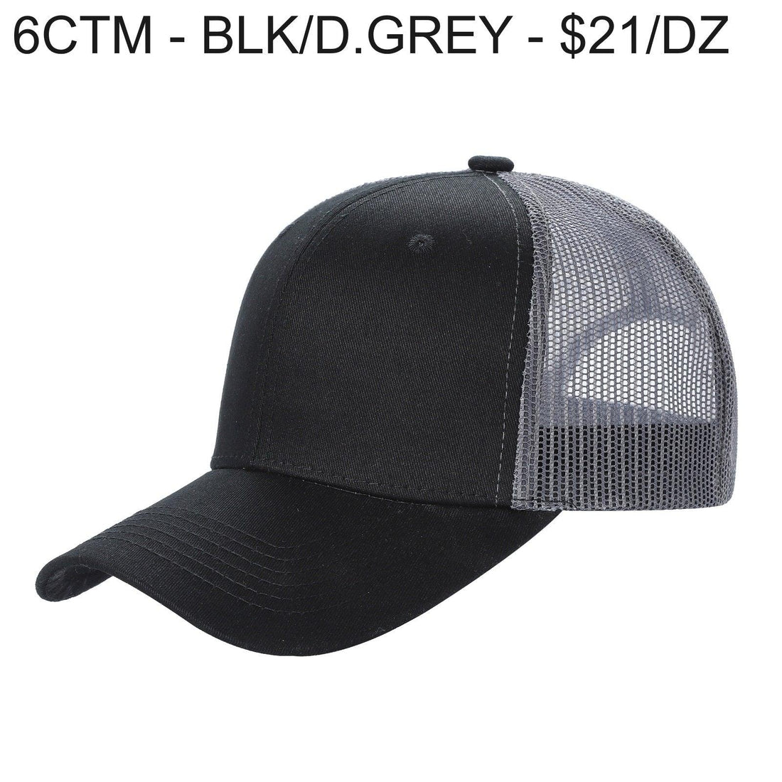 6CTM - 6 Panel Curve Trucker Mesh Hat – Waycap INC